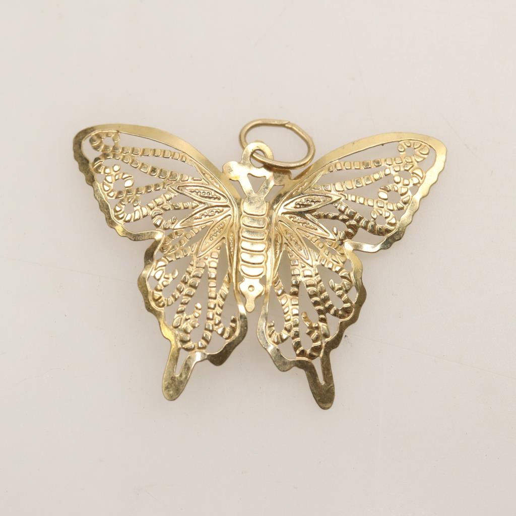 14kt Gold Butterfly Pendant | Property Room