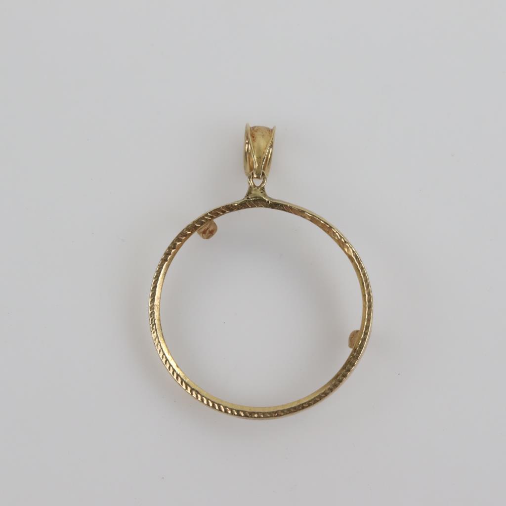 14kt Gold Coin Holder Pendant | Property Room