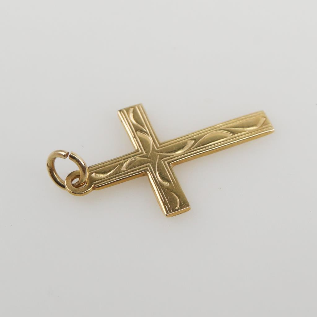 14kt Gold Cross Charm | Property Room