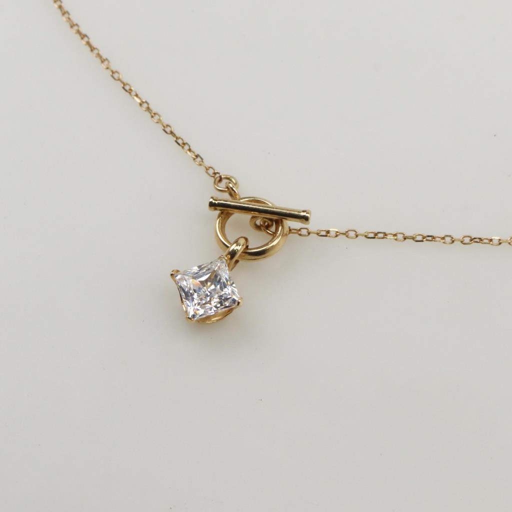 14kt Gold Cubic Zirconia Anklet Chain | Property Room