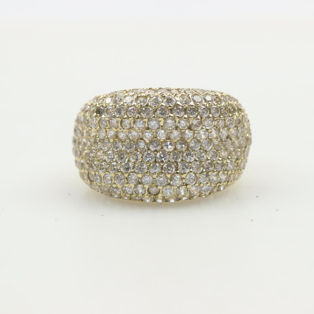 14kt Gold Cubic Zirconia Dome Ring | Property Room
