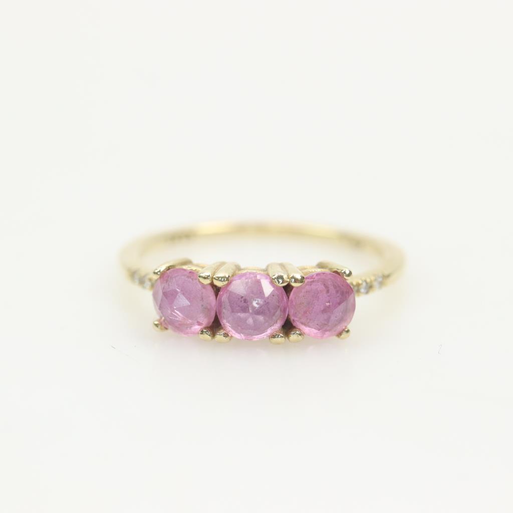 14kt Gold Diamond And Pink Ruby Ring | Property Room