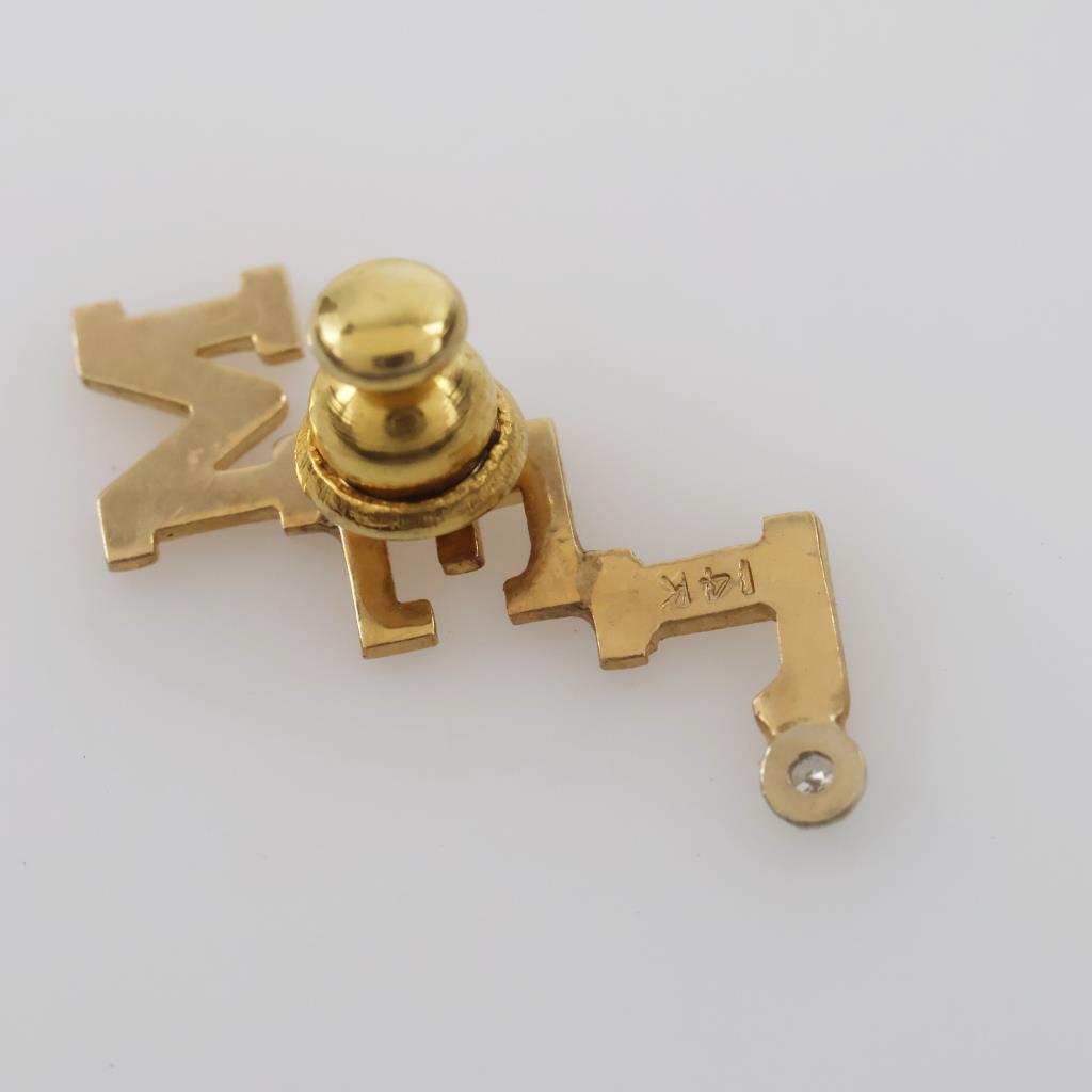 14kt Gold Diamond "MEL" Pin | Property Room