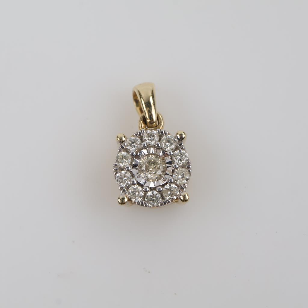 14kt Gold Diamond Pendant | Property Room