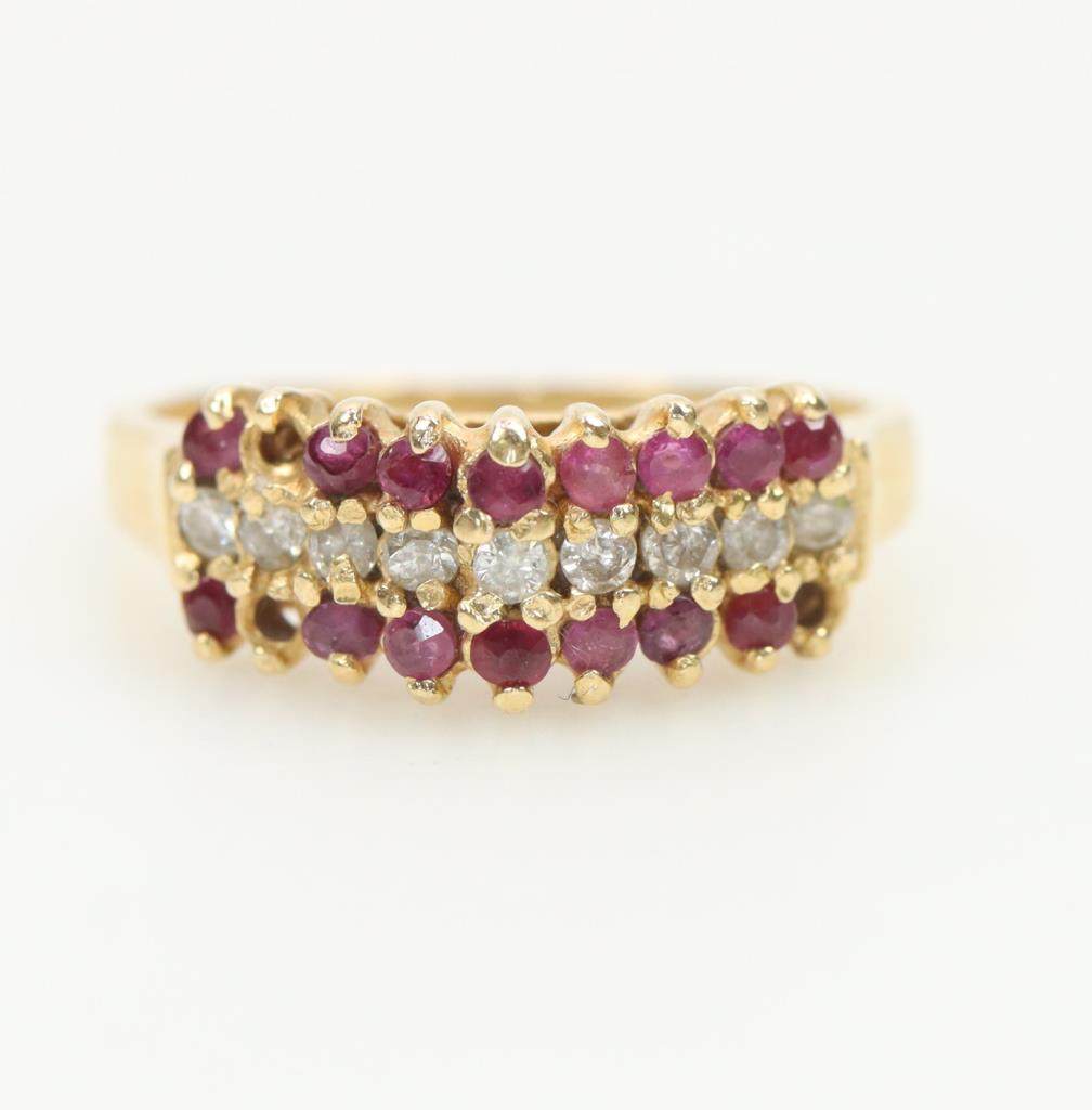 14kt Gold Diamond Ruby Ring | Property Room