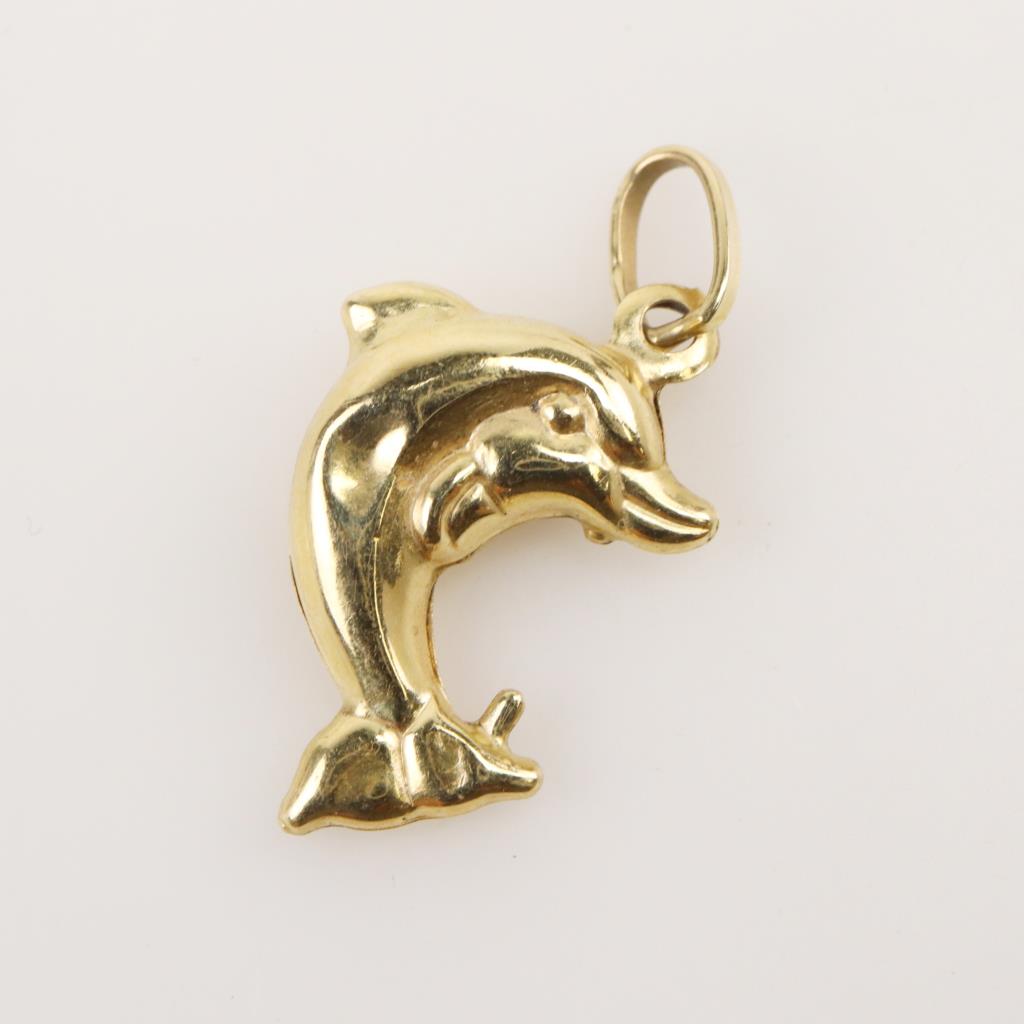 14kt Gold Dolphin Pendant | Property Room