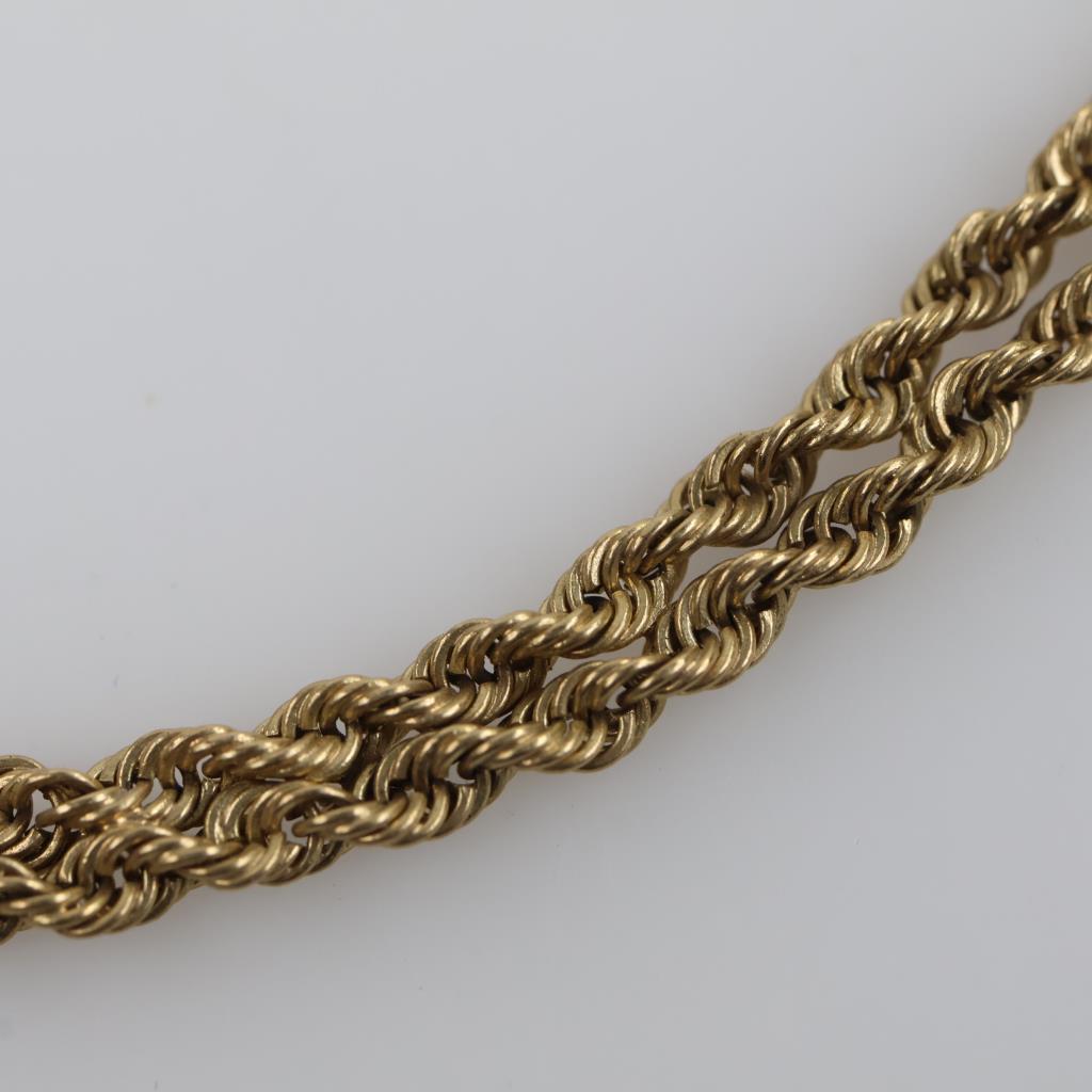 14kt Gold Double Rope Chain Bracelet | Property Room