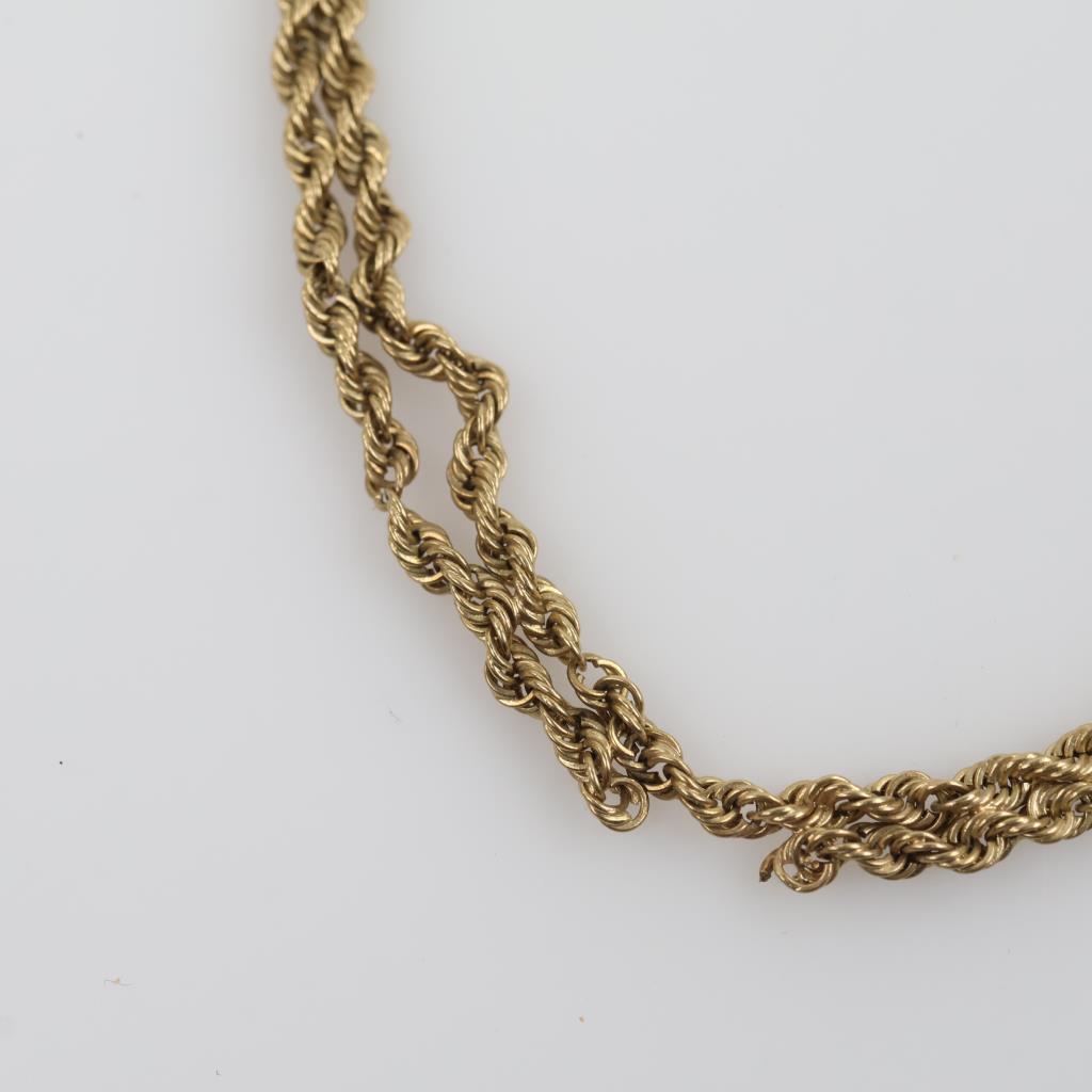 14kt Gold Double Rope Chain Bracelet | Property Room