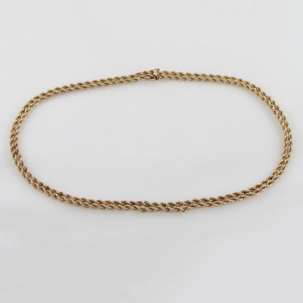 14kt Gold Double Rope Necklace | Property Room