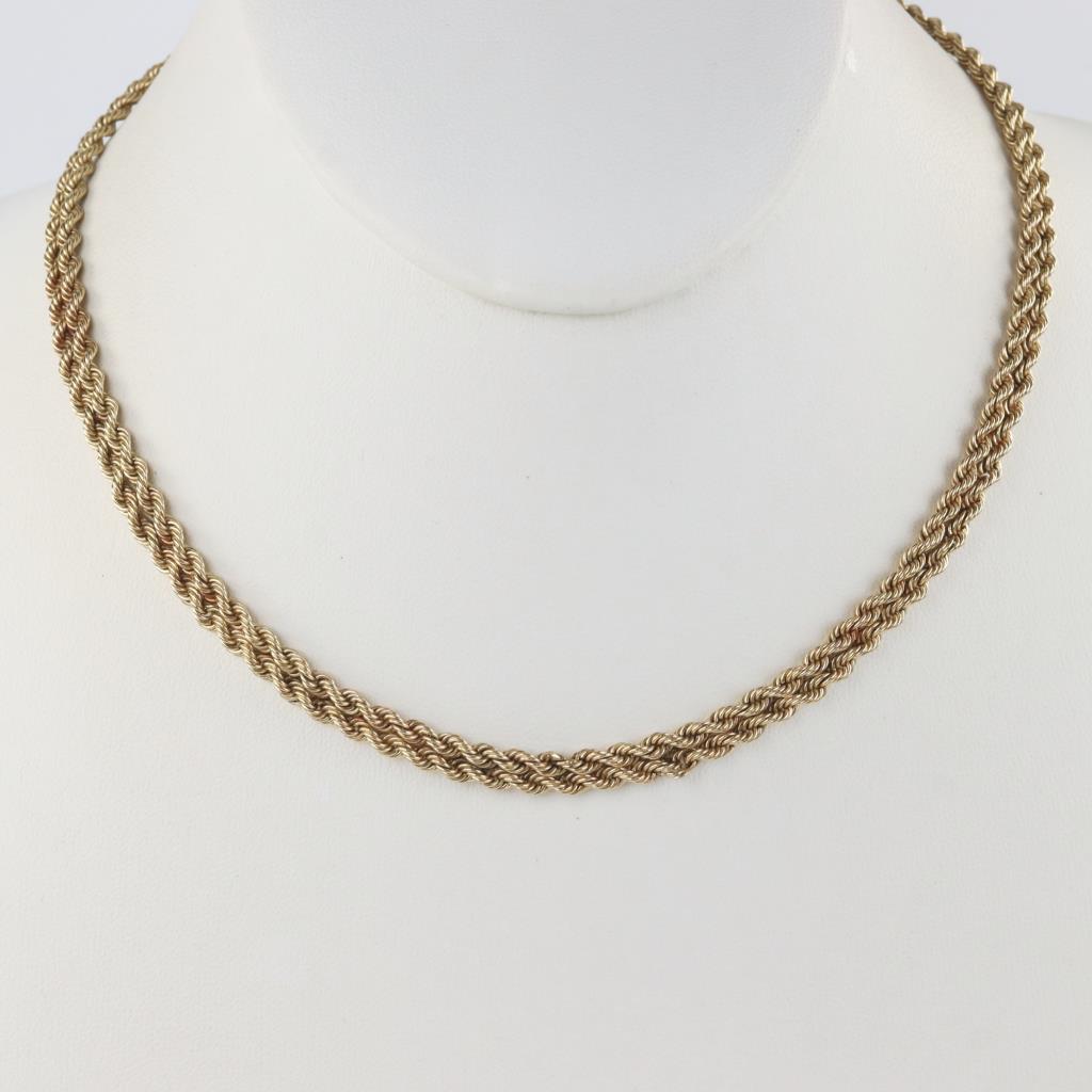 14kt Gold Double Rope Necklace | Property Room