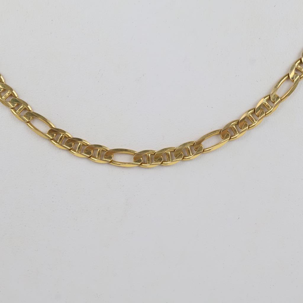 14kt Gold Figaro Mariner Chain Necklace | Property Room