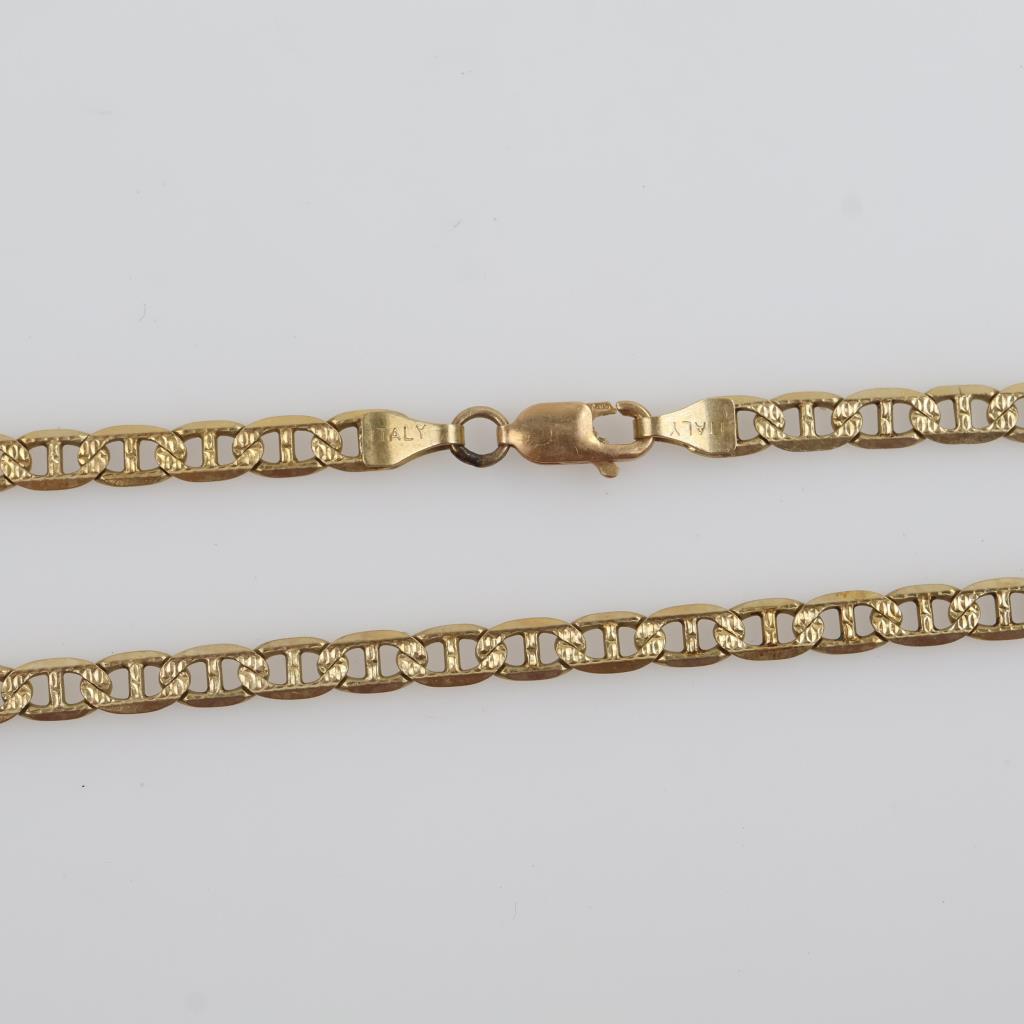 14kt Gold Flat Mariner Chain Necklace | Property Room