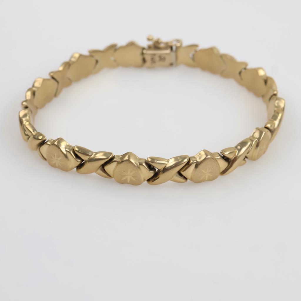 14kt Gold Hollow Bracelet | Property Room