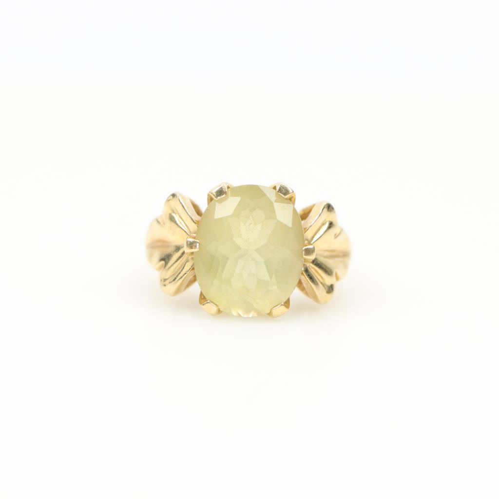 14kt Gold Lemon Quartz Ring | Property Room