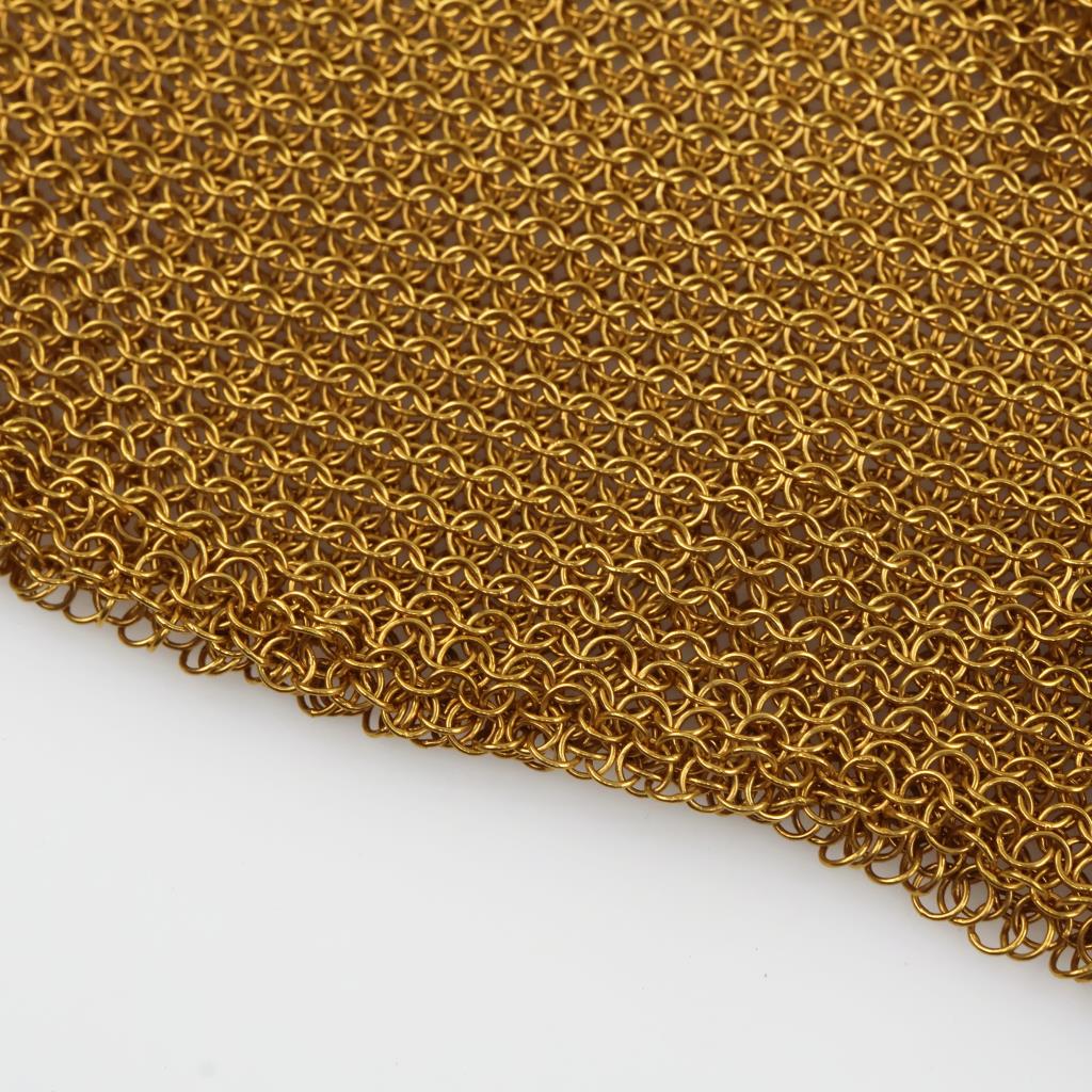 14kt Gold Mesh Sapphire Clutch Purse-Evaluated By Our Certified ...