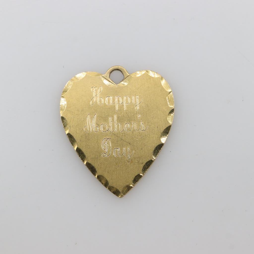 14kt Gold Mother's Day Heart Pendant | Property Room