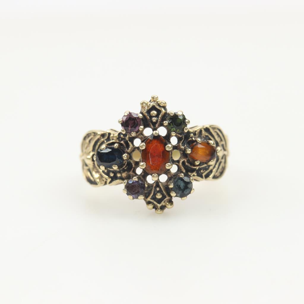 14kt Gold Multi Colored Stone Ring | Property Room