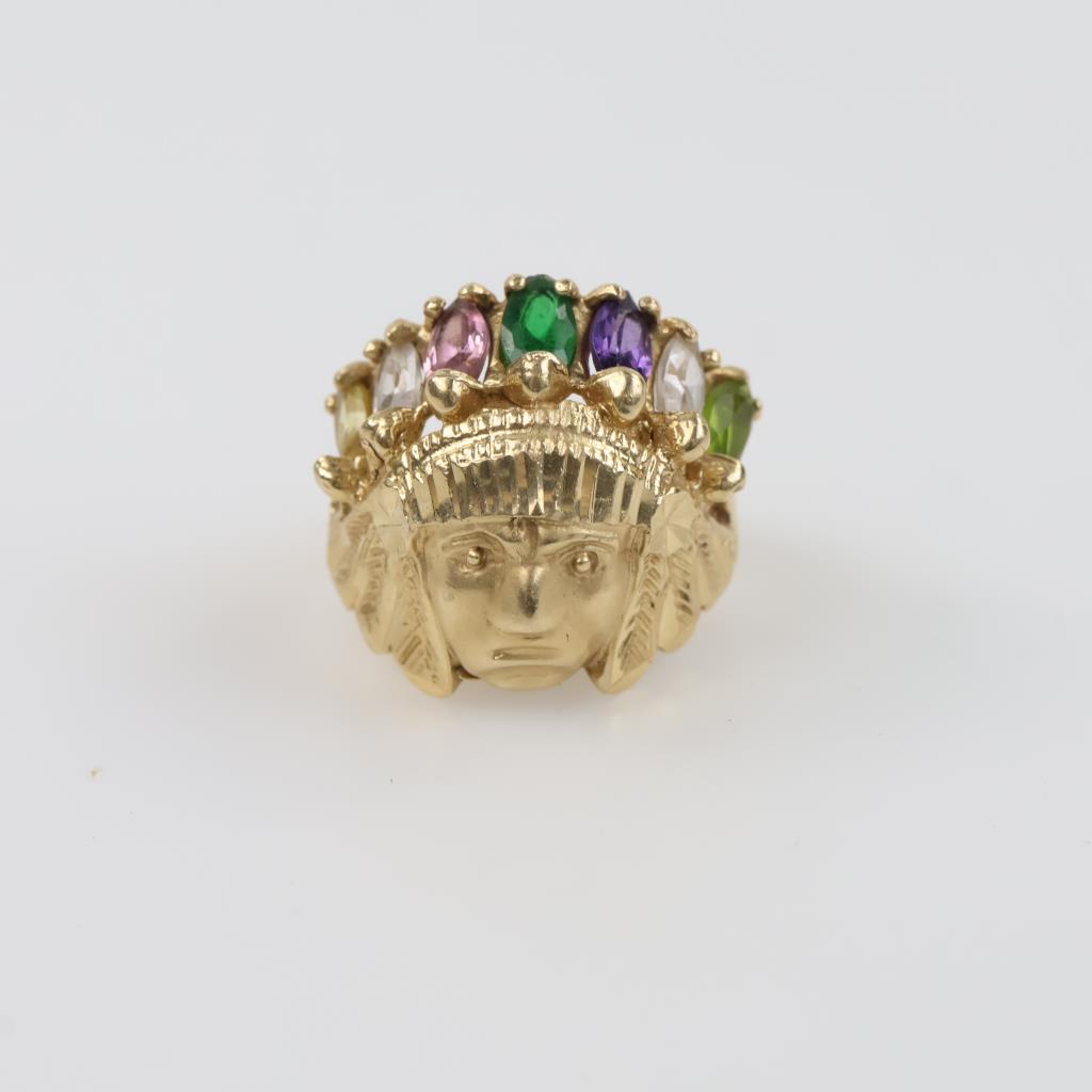 14kt Gold Multicolor Stone Ring | Property Room