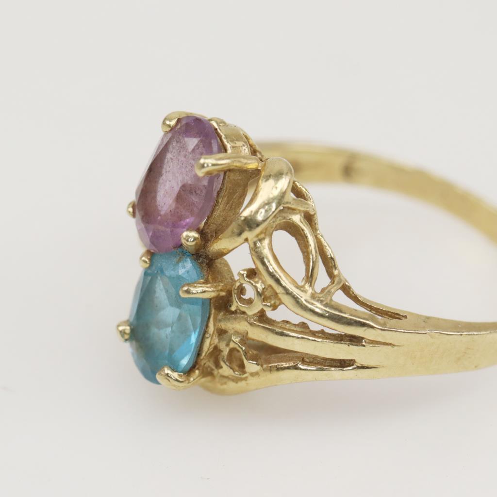 14kt Gold Purple And Blue Stone Ring | Property Room