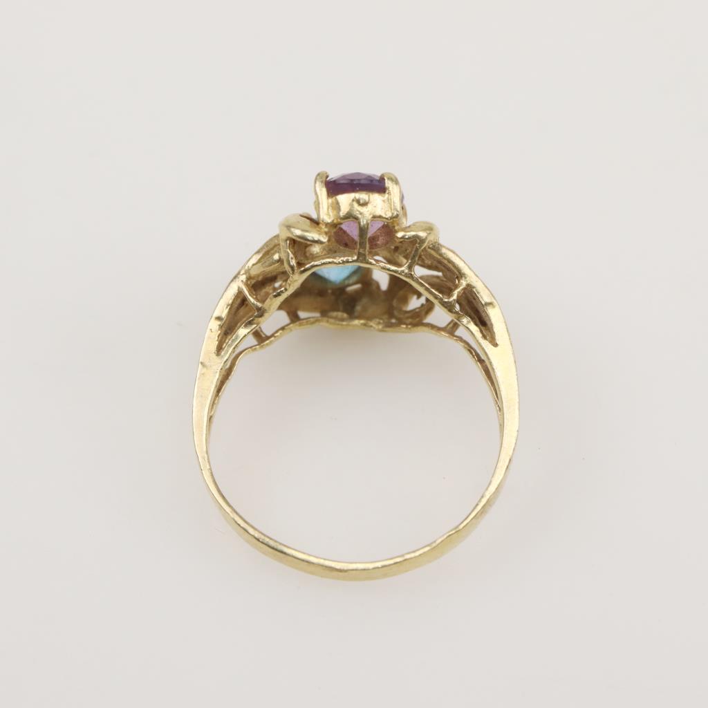 14kt Gold Purple And Blue Stone Ring | Property Room
