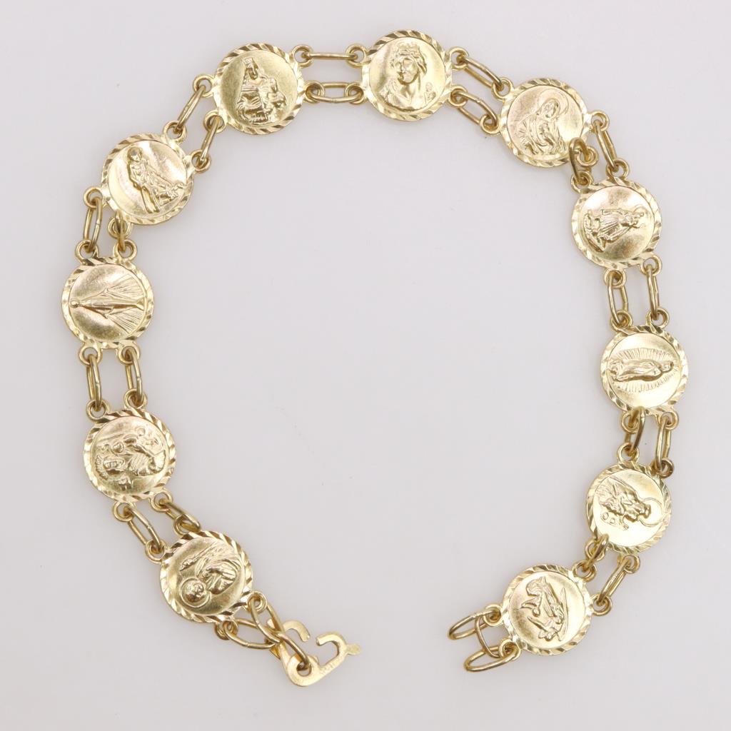 14kt Gold Religious Bracelet | Property Room