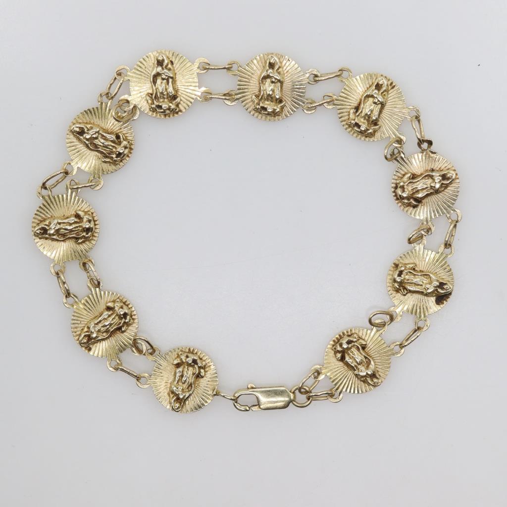 14kt Gold Religious Bracelet | Property Room