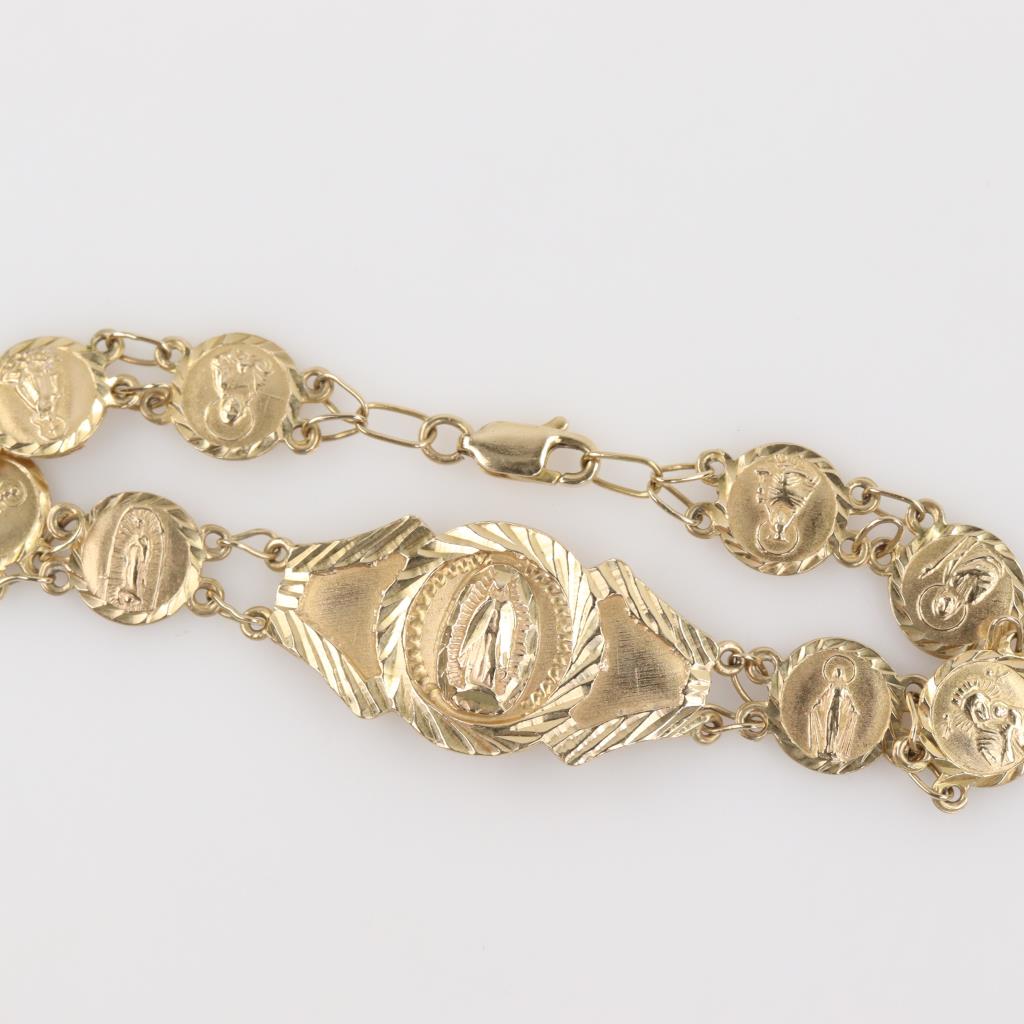 14kt Gold Religious Bracelet | Property Room