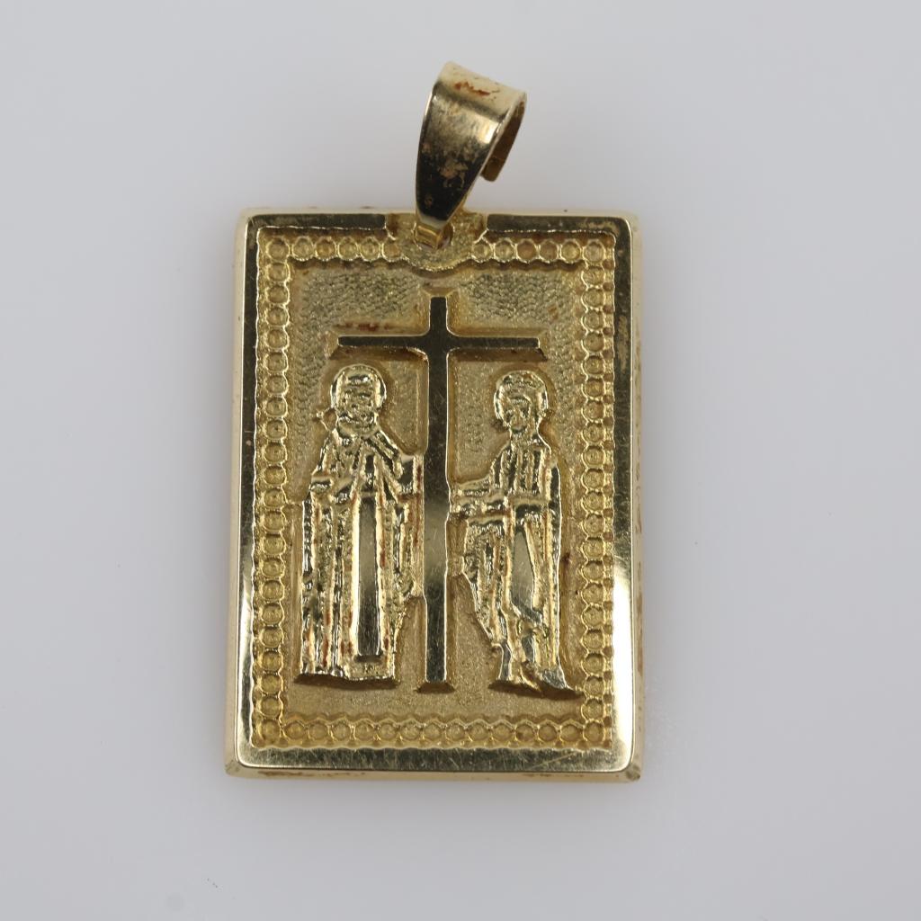 14kt Gold Religious Pendant | Property Room