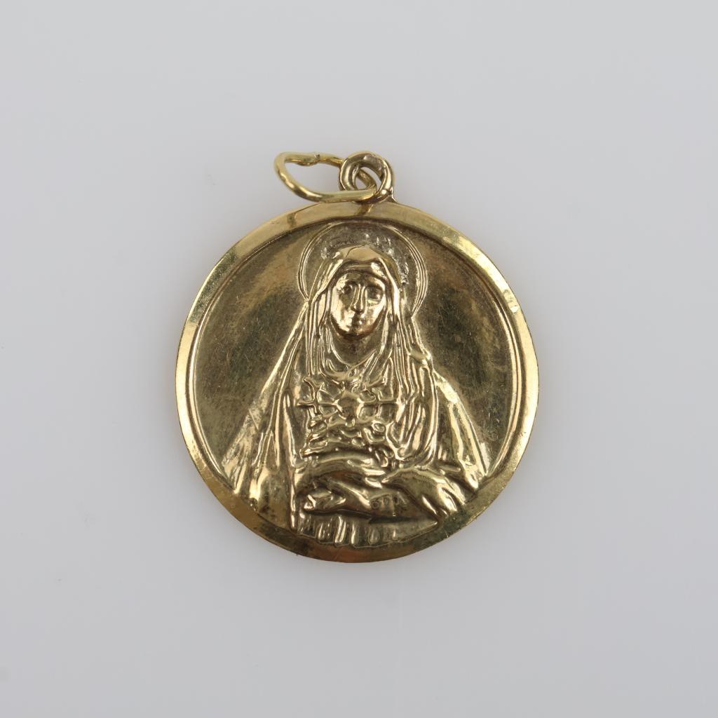 14kt Gold Religious Pendant | Property Room