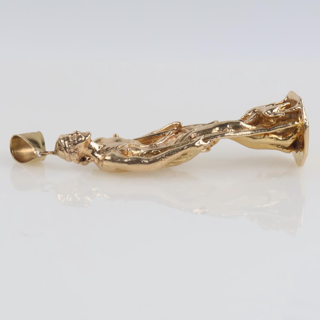 14kt Gold Religious Statue Pendant -Evaluated By Our Certified ...