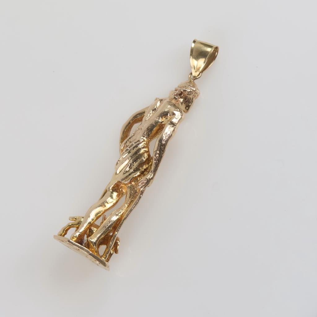 14kt Gold Religious Statue Pendant -Evaluated By Our Certified ...