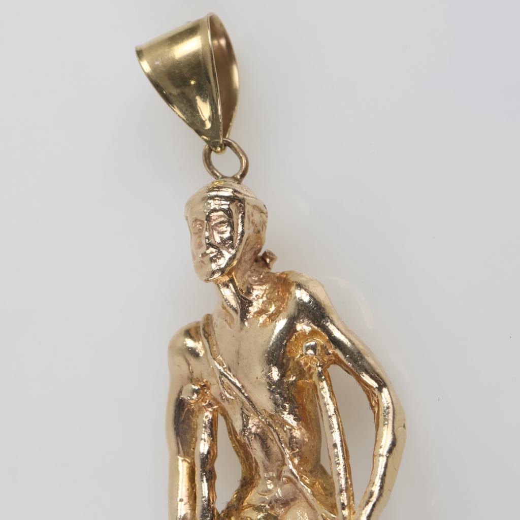 14kt Gold Religious Statue Pendant -Evaluated By Our Certified ...