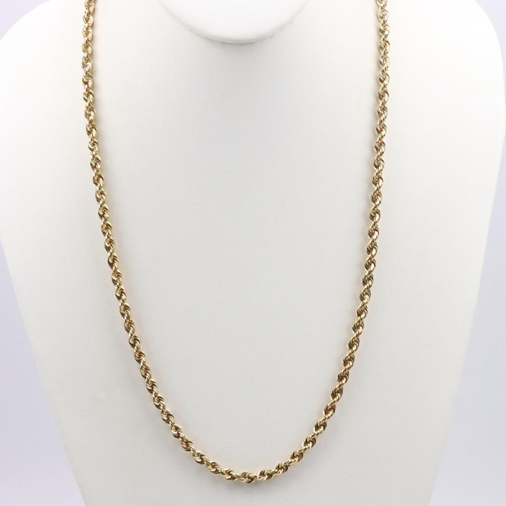 14kt Gold Rope Chain Necklace | Property Room