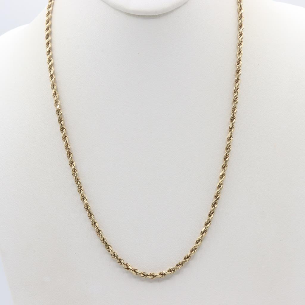 14kt Gold Rope Chain Necklace | Property Room