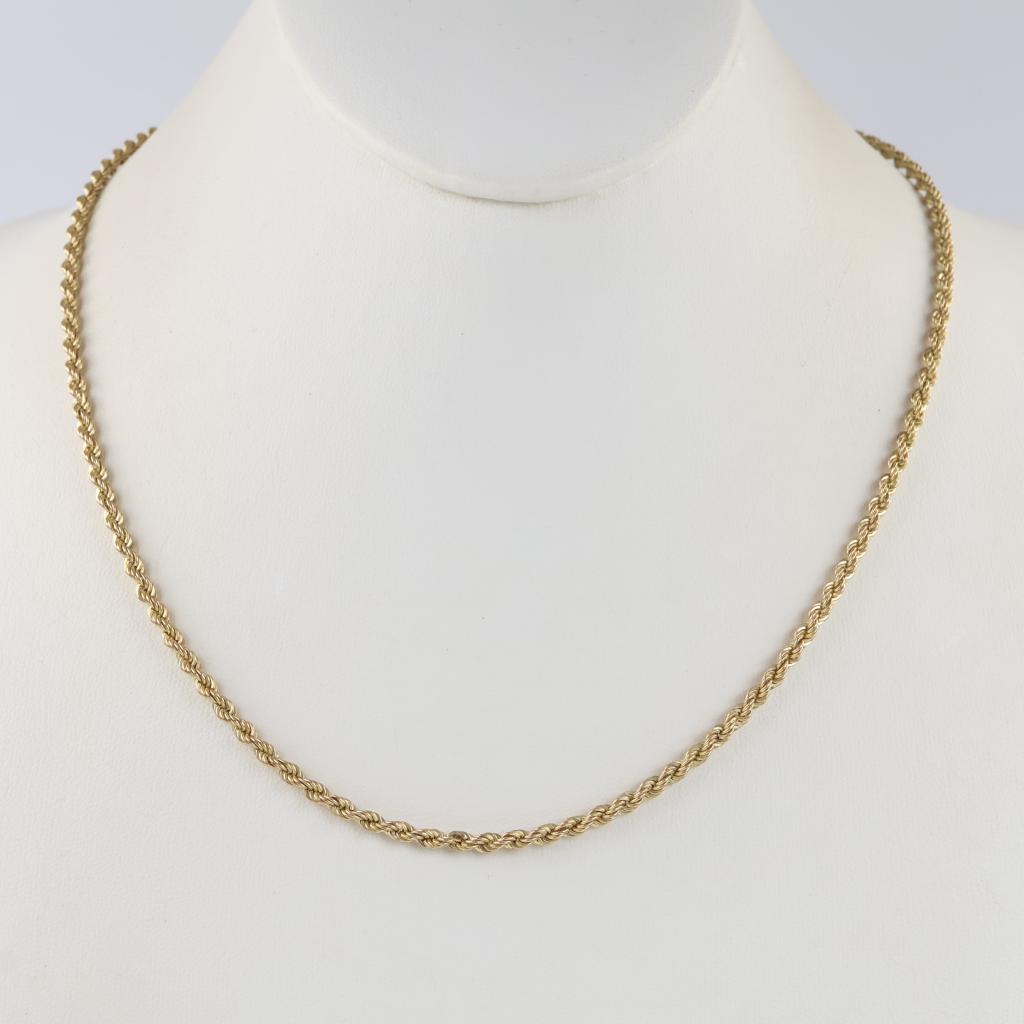 14kt Gold Rope Chain Necklace | Property Room