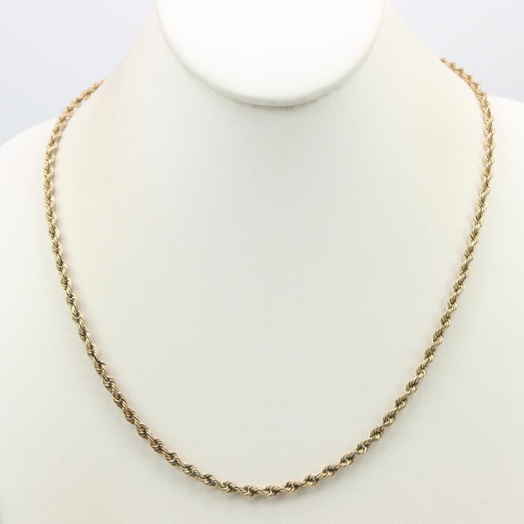 14kt Gold Rope Chain Necklace | Property Room
