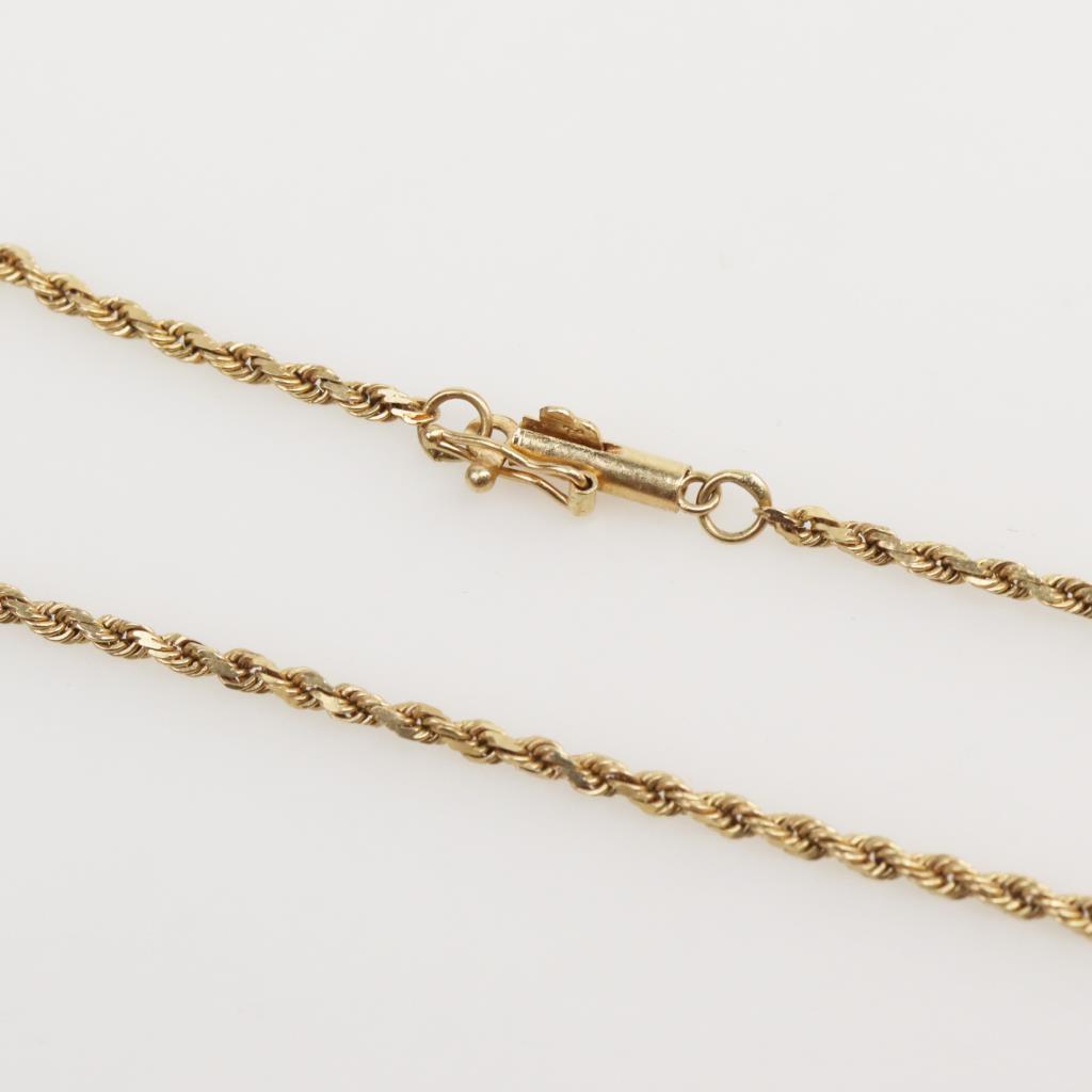 14kt Gold Rope Chain Necklace | Property Room