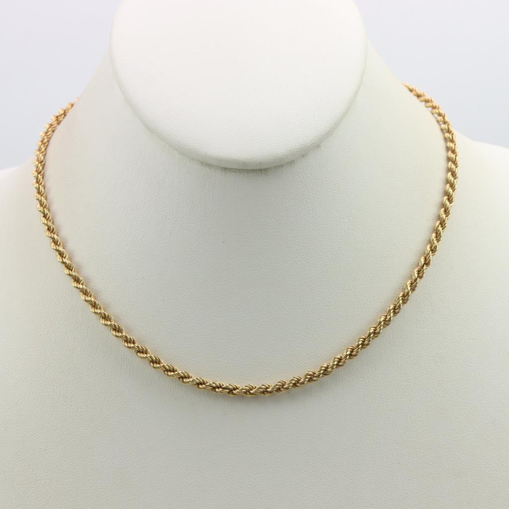 14kt Gold Rope Chain Necklace | Property Room