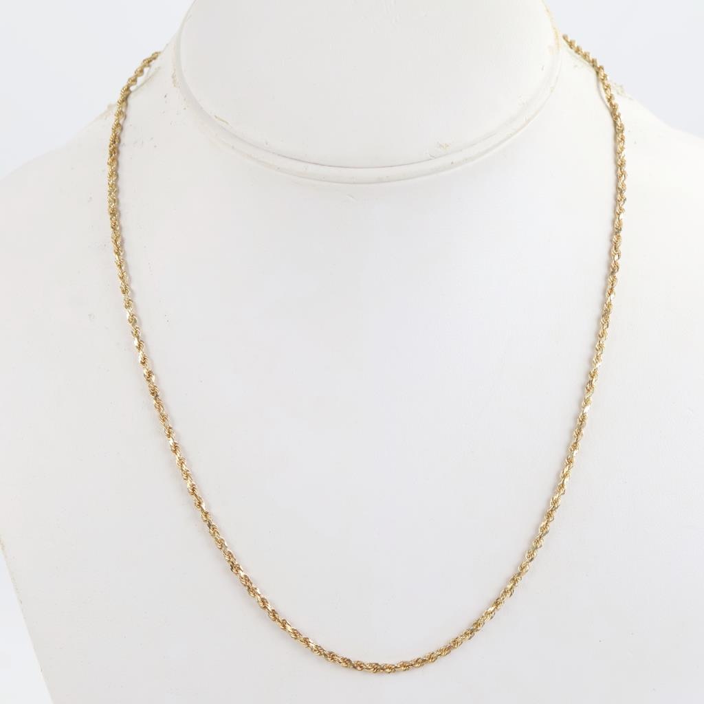 14kt Gold Rope Chain Necklace | Property Room