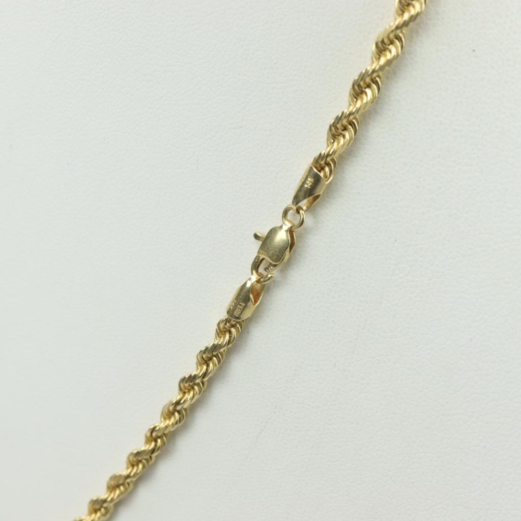14kt Gold Rope Chain Necklace | Property Room