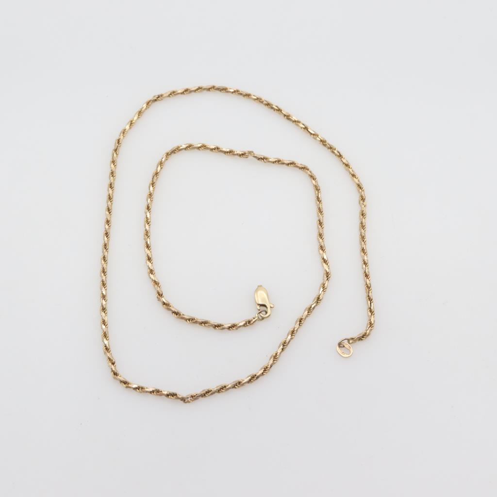 14kt Gold Rope Chain Necklace | Property Room