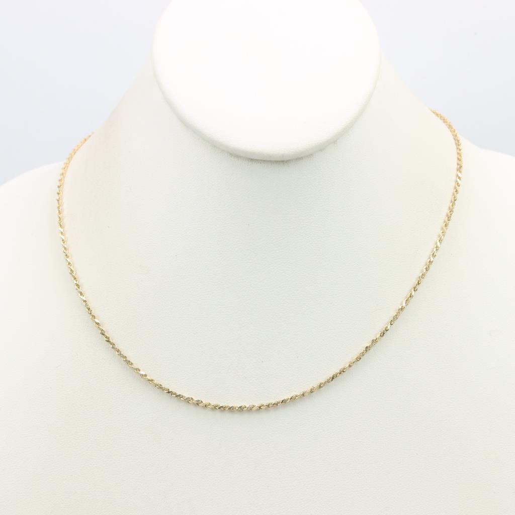 14kt Gold Rope Chain Necklace | Property Room