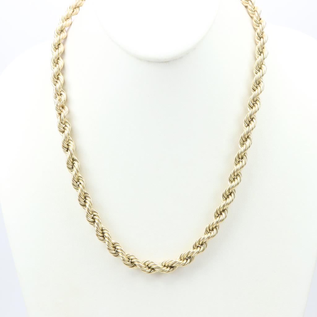 14kt Gold Rope Chain Necklace | Property Room