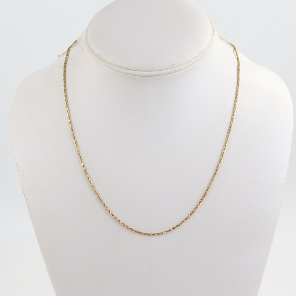 14kt Gold Rope Chain Necklace | Property Room