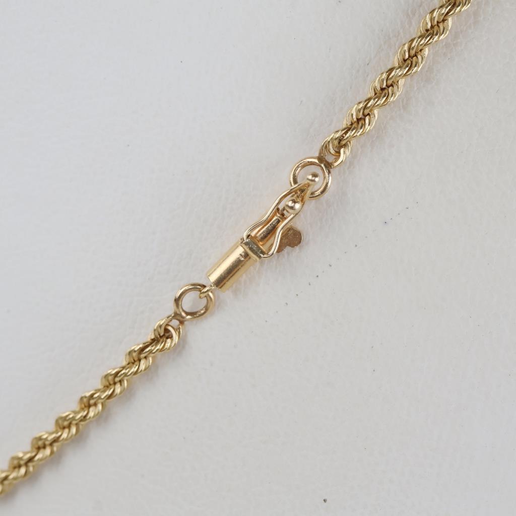 14kt Gold Rope Chain Necklace | Property Room