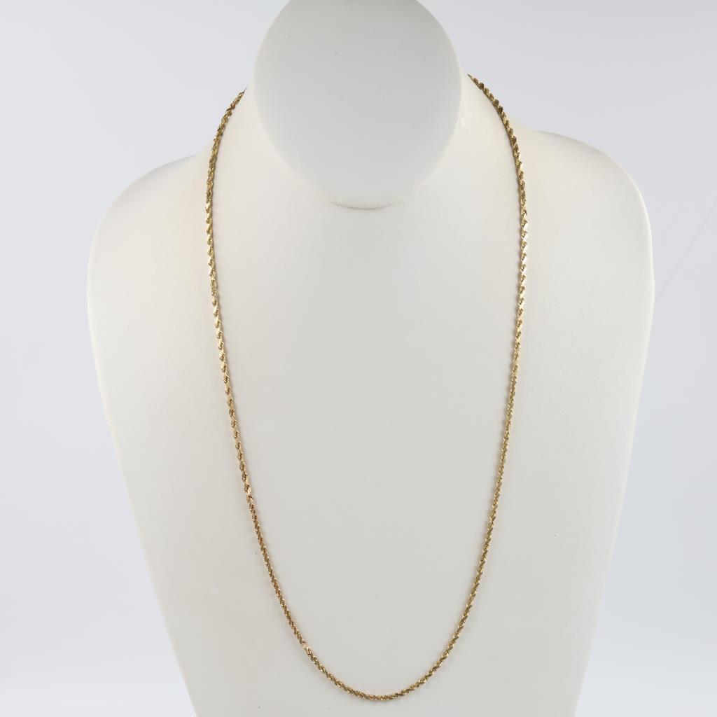 14kt Gold Rope Chain Necklace | Property Room