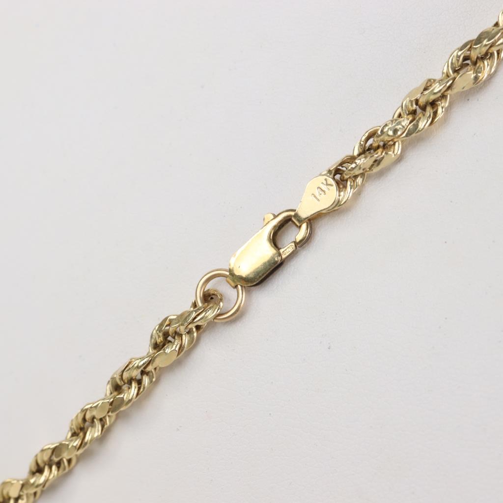 14kt Gold Rope Chain Necklace | Property Room