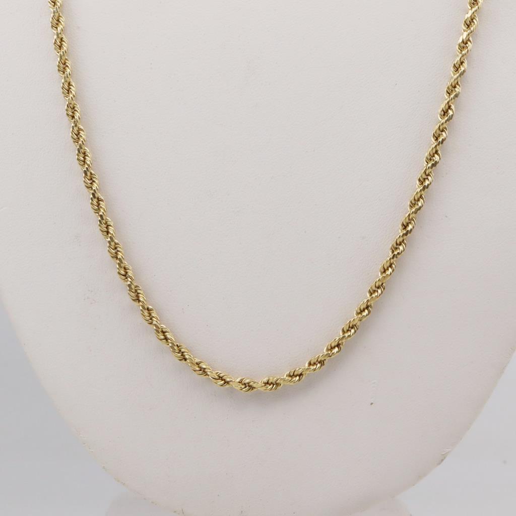 14kt Gold Rope Chain Necklace | Property Room