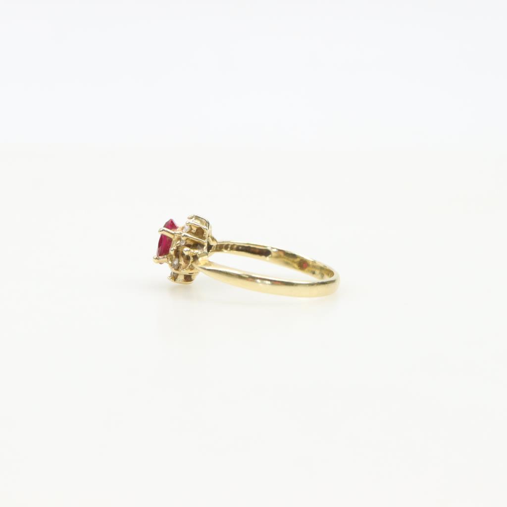 14kt Gold Ruby Cubic Zirconia Ring | Property Room
