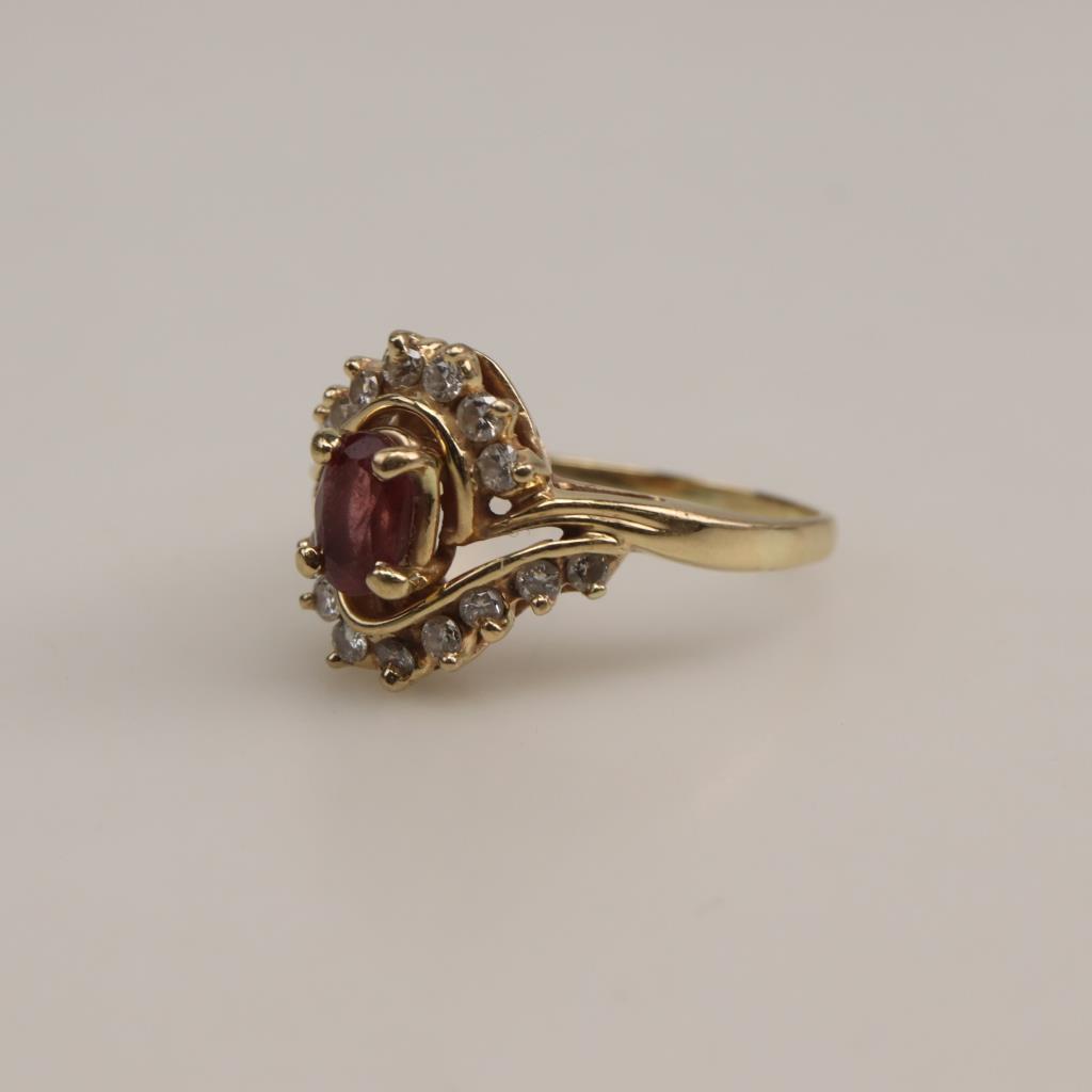 14kt Gold Ruby Diamond Ring | Property Room